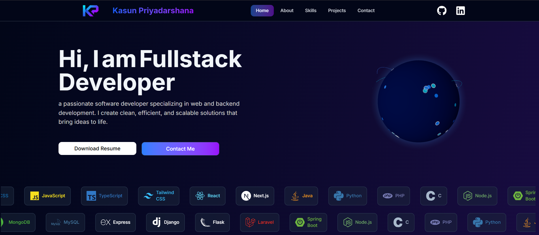 Kasun Priyadarshana | Full-Stack Developer & Software Engineer